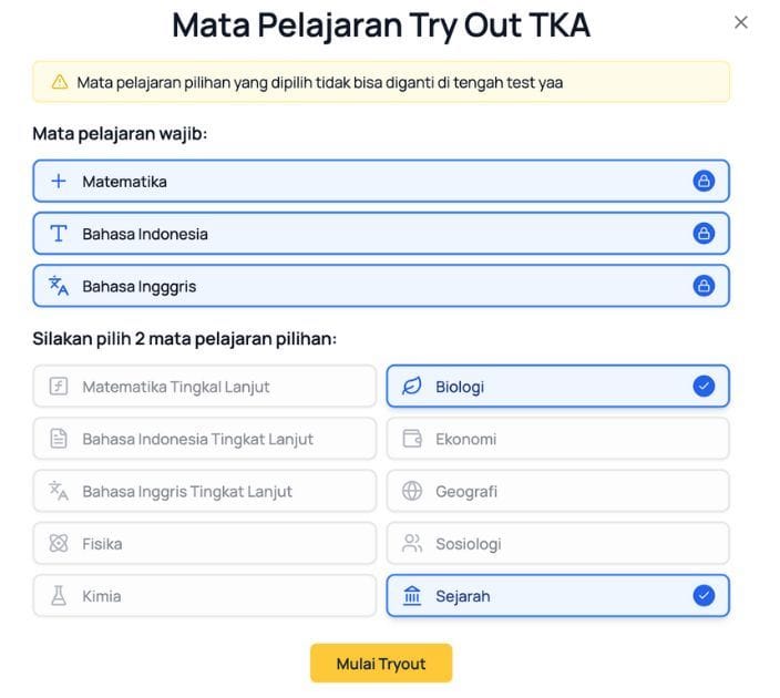 Persiapan Tryout TKA 2025: Materi dan Tracker Belajar TKA