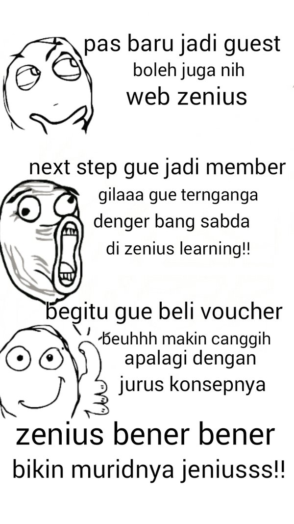 ZeniusMeme: Ekspresi Gokil para Pengguna Zenius!
